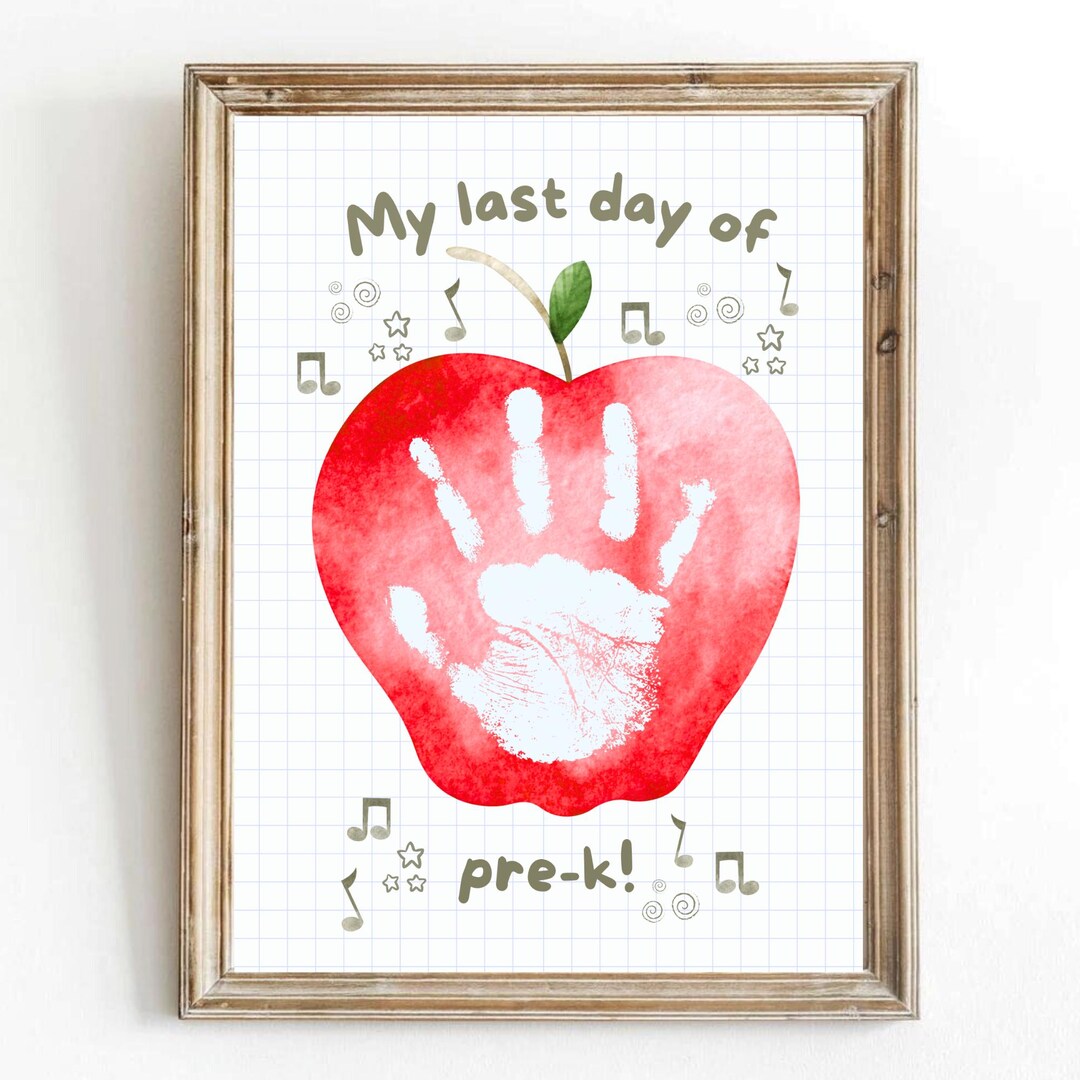 Printable Pre-k Handprint Craft, Last Day of Pre-k Back to School Craft ...