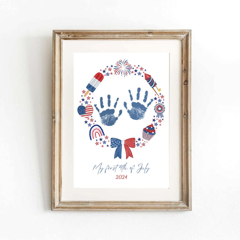 Sparkler Handprint Art / 4th of July Independence Day USA America ...