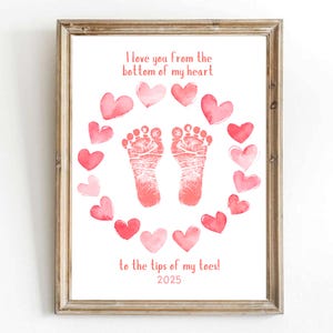 Bottom of My Heart Tips of My Toes Footprint Keepsake My First ...