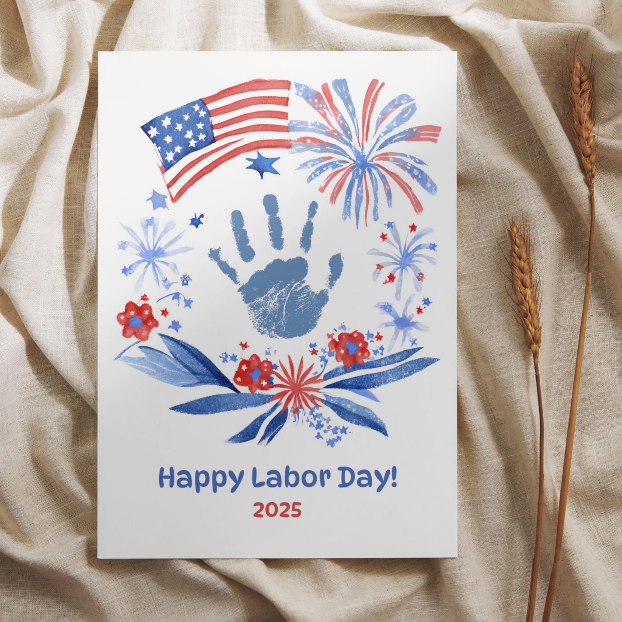 Labor Day Handprint Art: Patriotic Kids Craft (digital Download) - Etsy