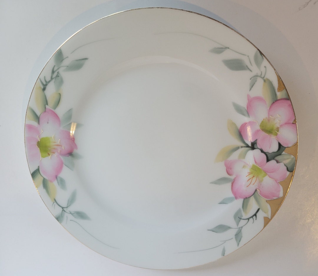 Vintage Noritake Pink Azalea Salad, Sandwich, or Lunch Plate Japan ...