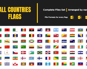 Flags of the World Vector File Digital Download - Etsy