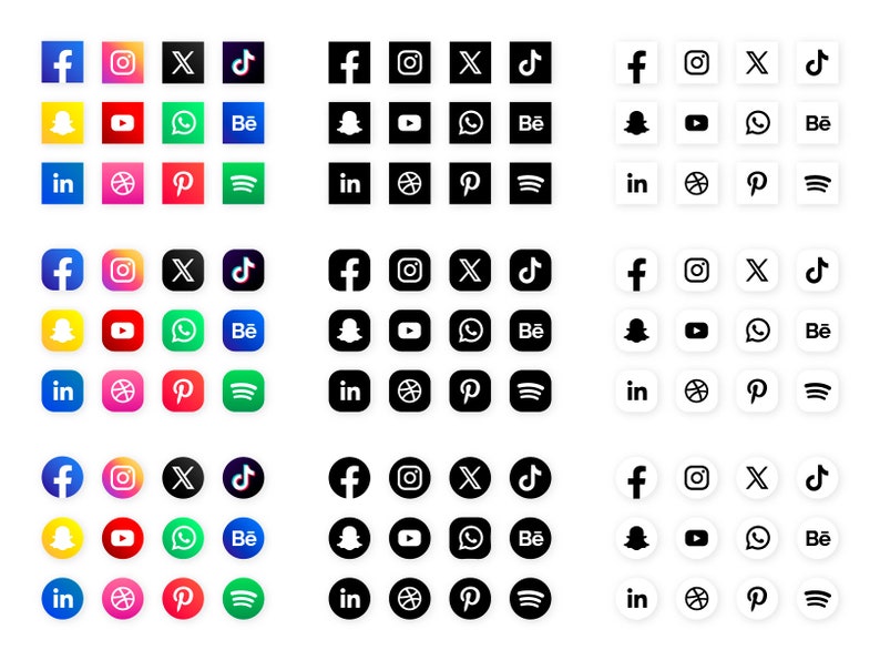 Social Media Icons Pack | Icons Set | Vector Files | Social Network ...