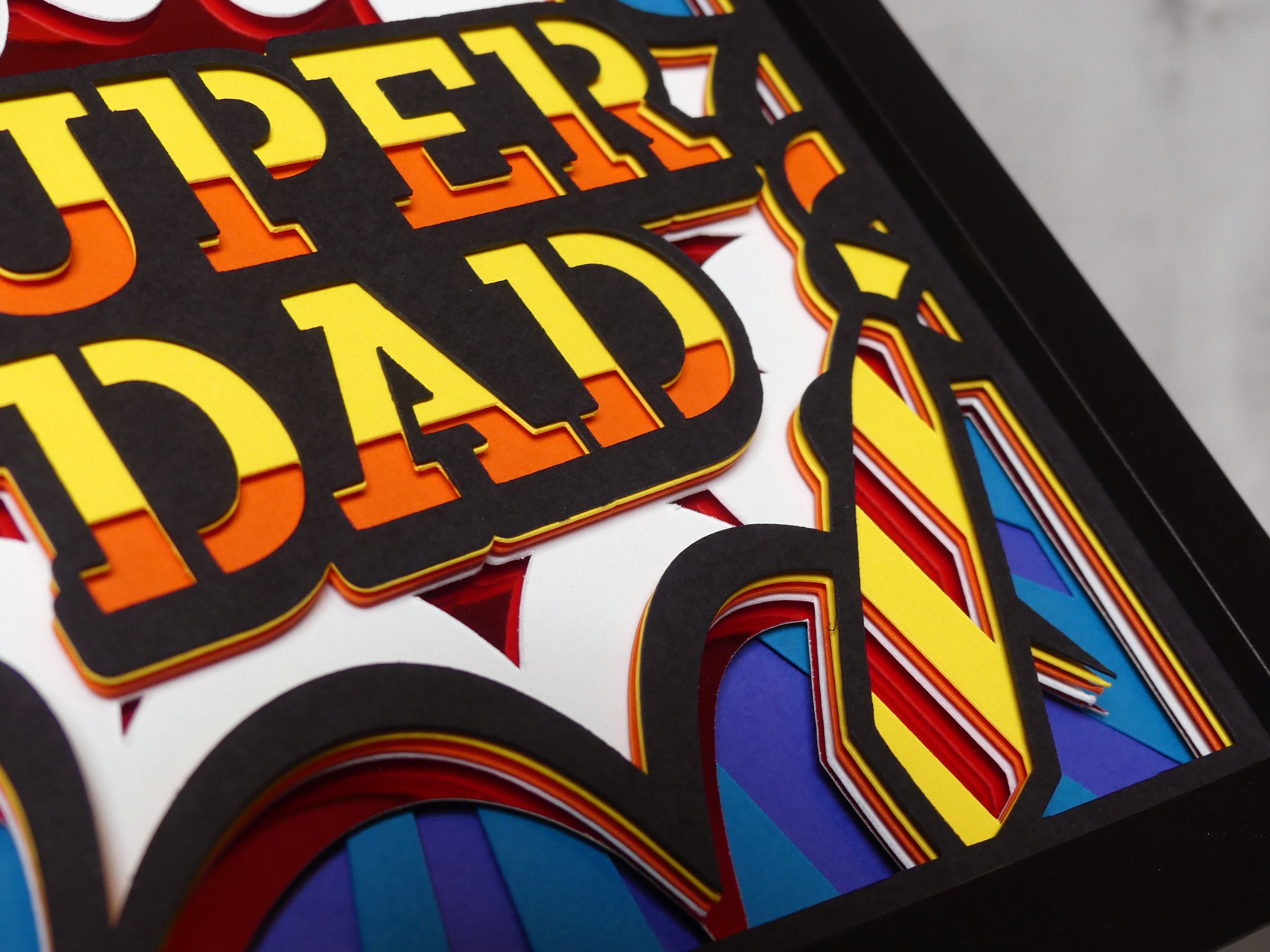 Super Dad Commemoration: 'super Dad' 3D Shadow Box Art - the Ultimate ...