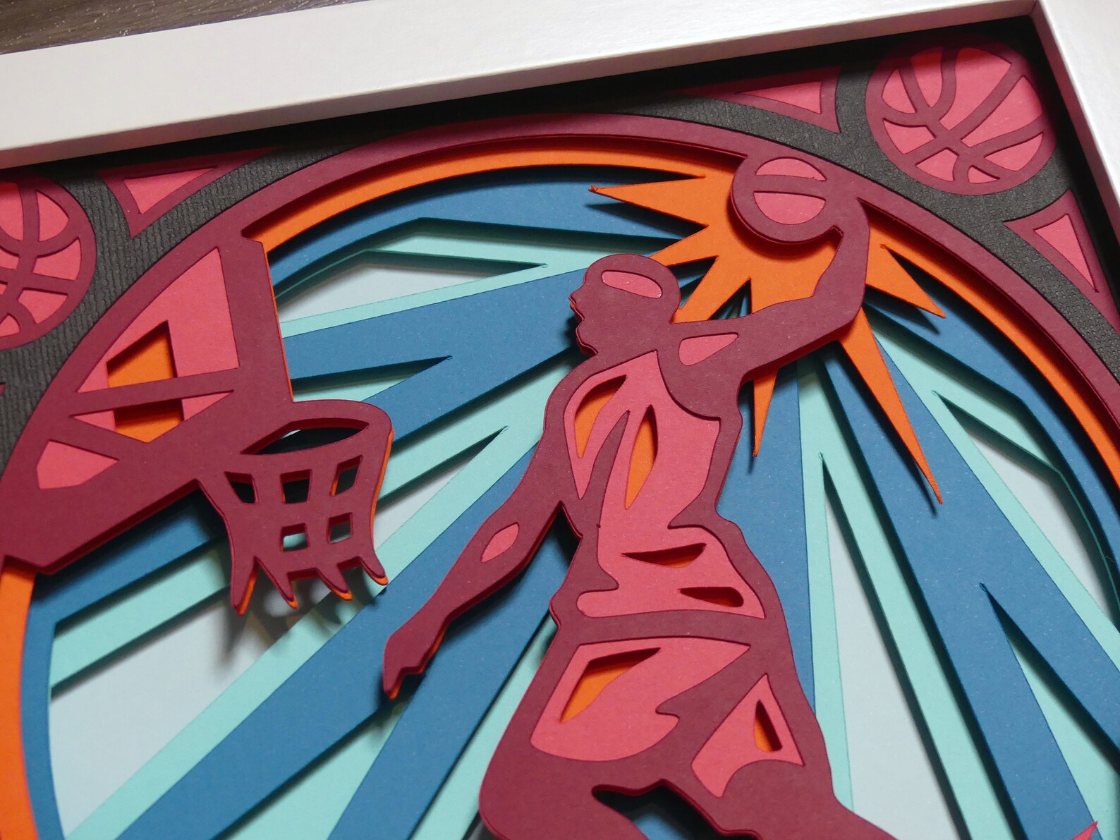 Slam Dunk Sensation: 'basketball' 3D Shadow Box Art With Player ...