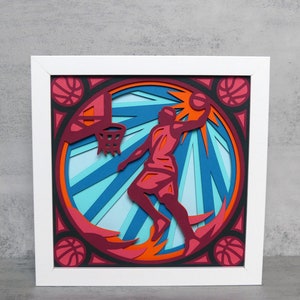 Slam Dunk Sensation: 'basketball' 3D Shadow Box Art With Player ...