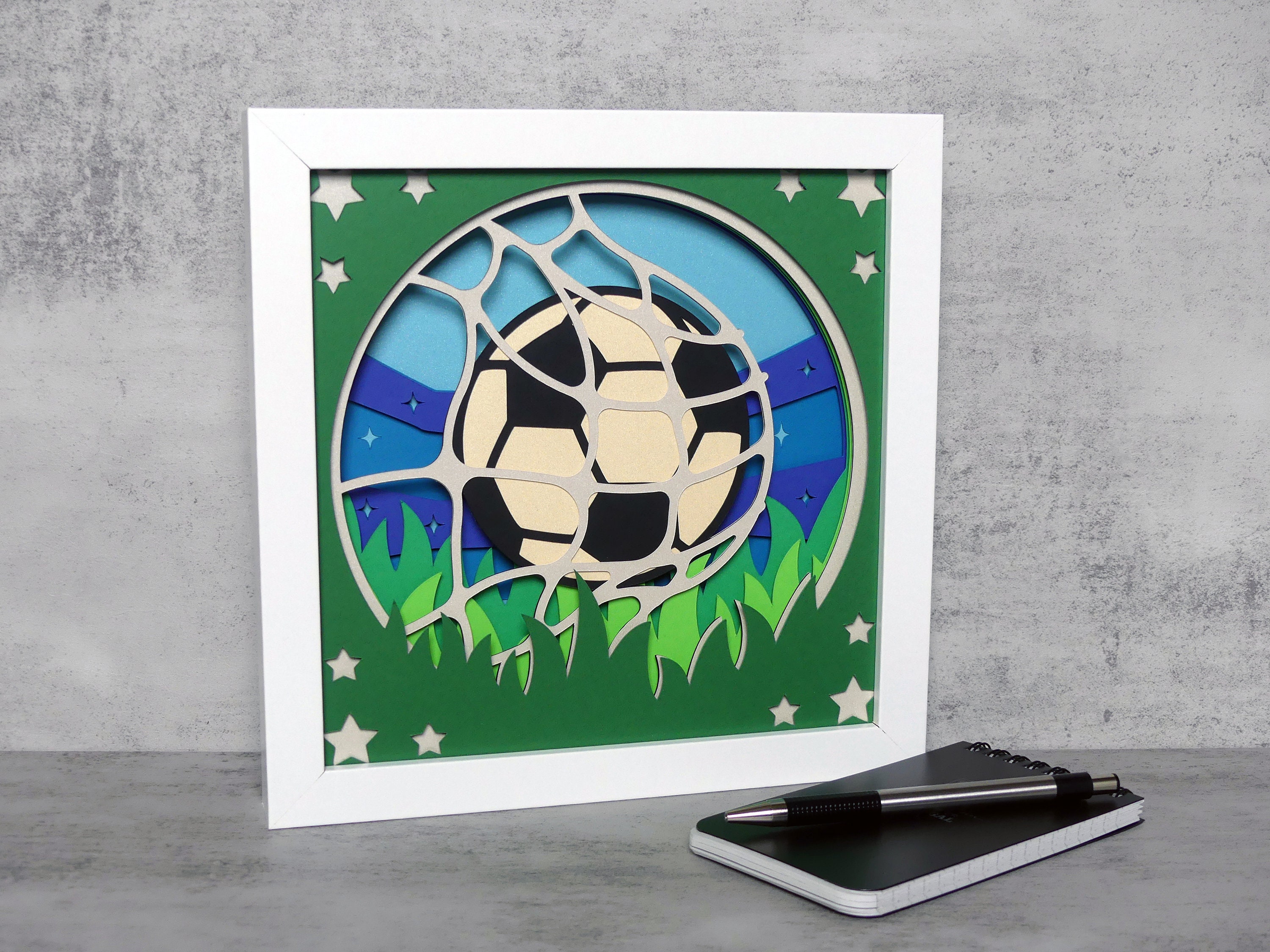 Soccer 3D Shadow Box Art, Goal Glory, Soccer Gift - Football Frame ...