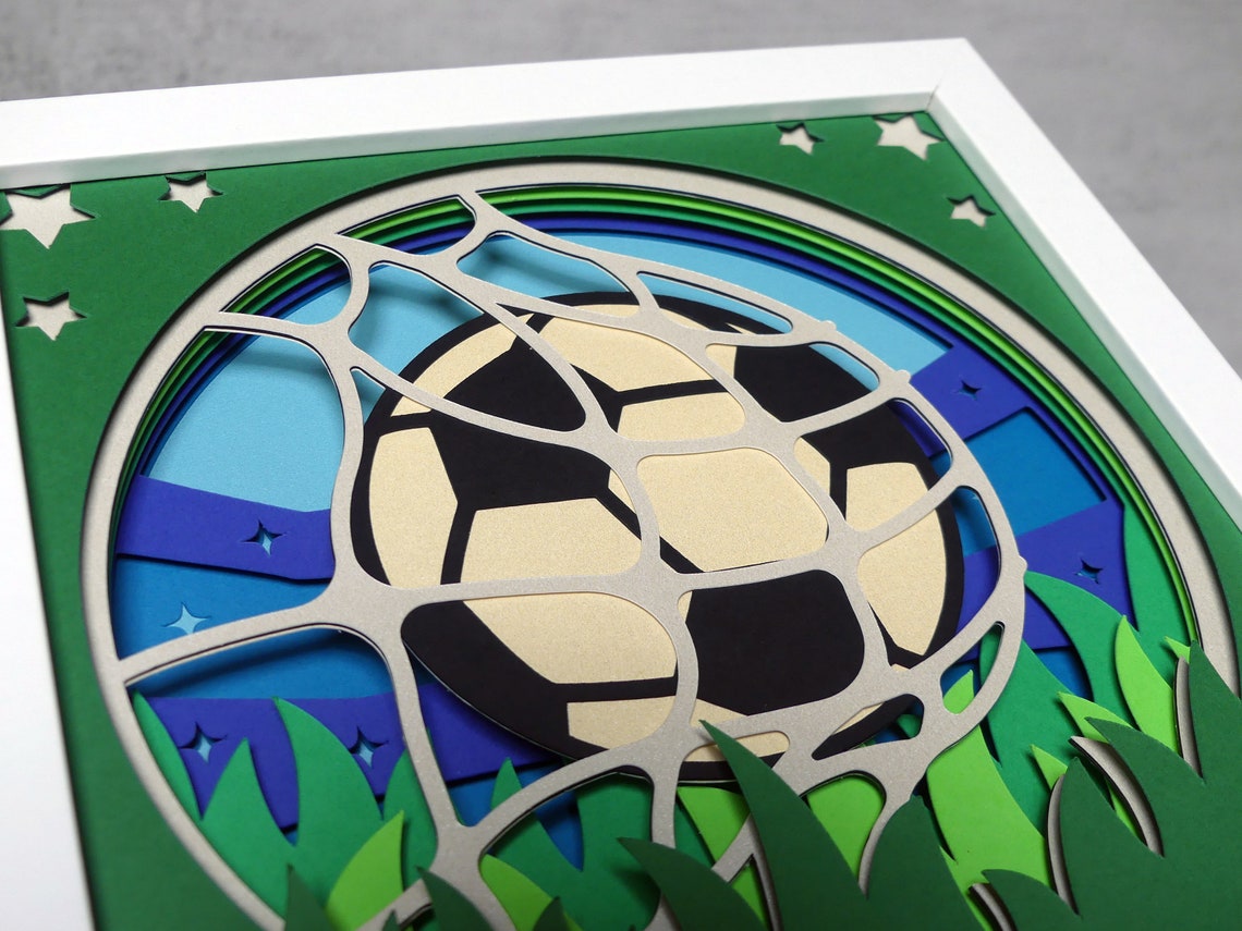 Soccer 3D Shadow Box Art, Goal Glory, Soccer Gift Football Frame ...