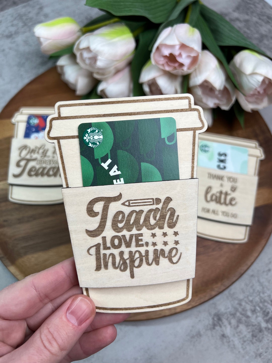 Teacher Gift Teacher Appreciation Gift Card Holder Coffee Gift Card ...