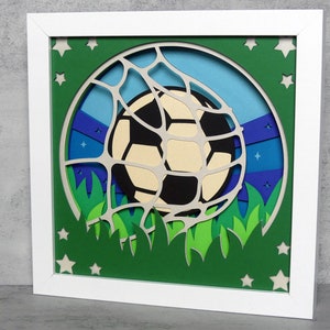 Soccer 3D Shadow Box Art, Goal Glory, Soccer Gift - Football Frame ...