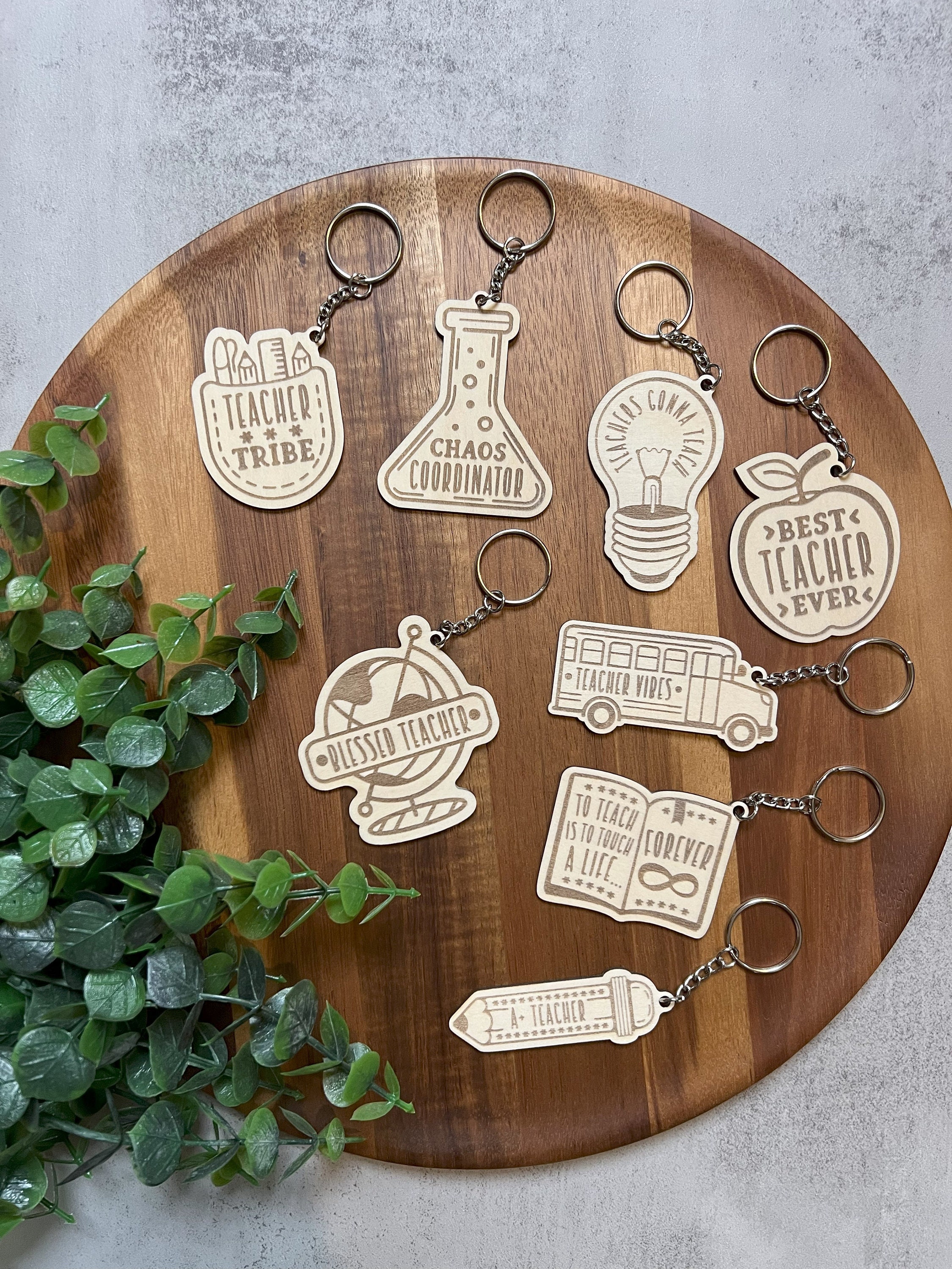 Teacher Survival Kit: School Supply Gift Set With Wooden Keychain - Etsy