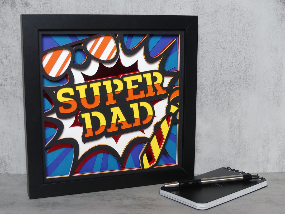 Super Dad Commemoration: 'super Dad' 3D Shadow Box Art - the Ultimate ...