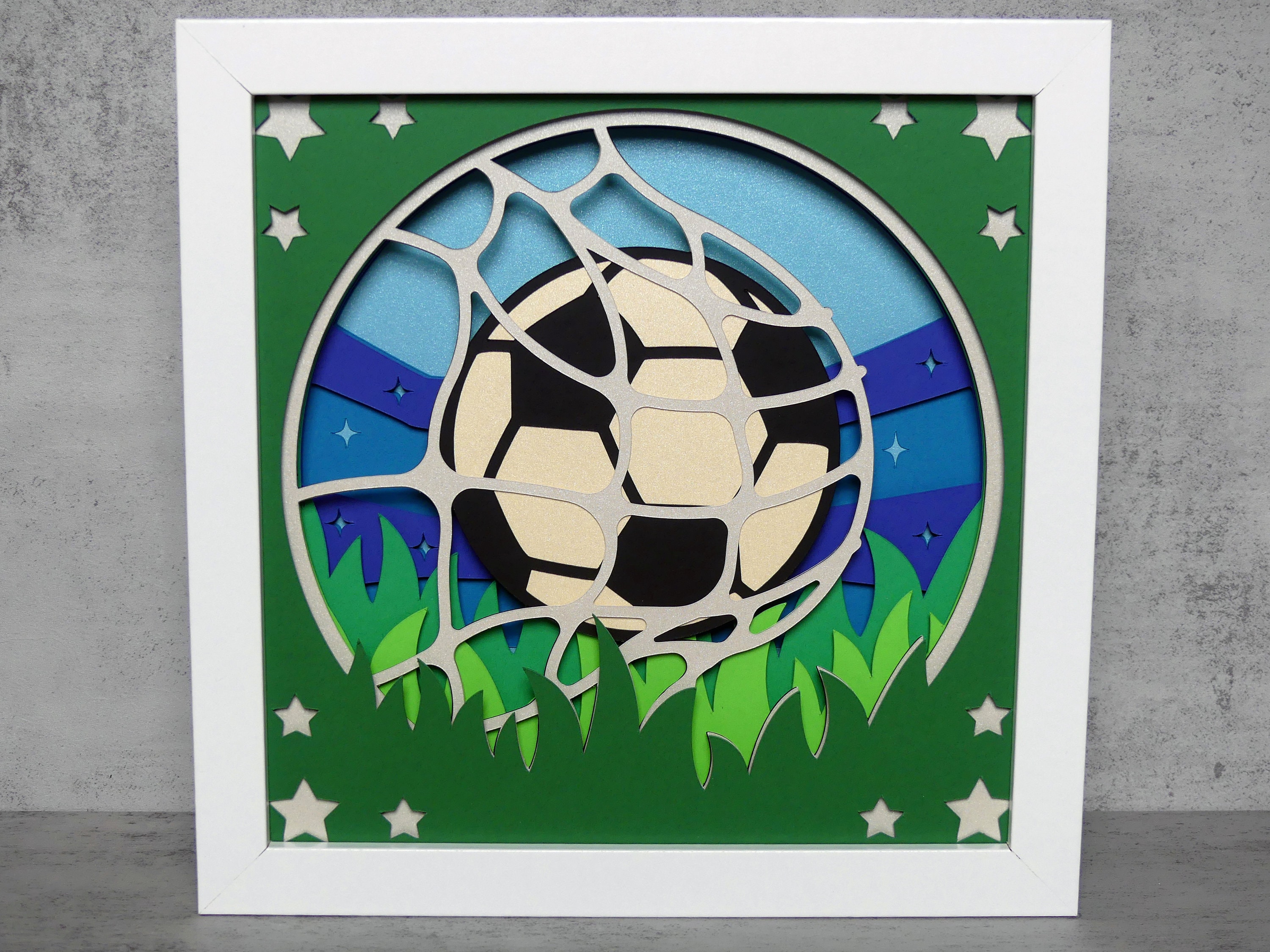 Soccer 3D Shadow Box Art, Goal Glory, Soccer Gift Football Frame ...