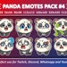 Panda Emotes Pack #4 / Emotes for Twitch Emote, Discord Emote, and ...