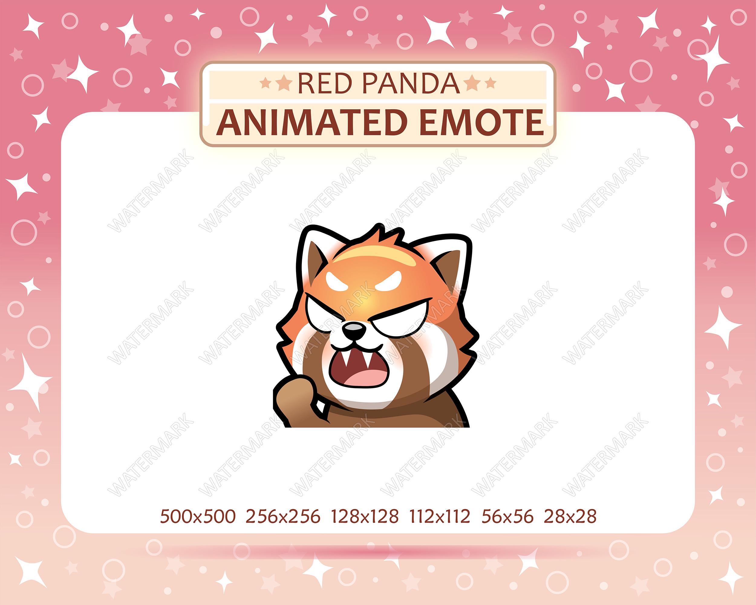 Animated Angry Red Panda Emote | Twitch and Discord | Ready to Use - Etsy