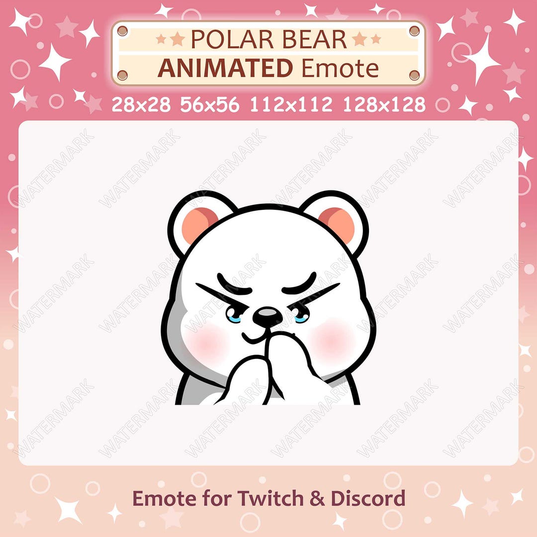 Animated Emote Polar Bear Evil Plan Emote | Twitch & Discord Evil Polar ...