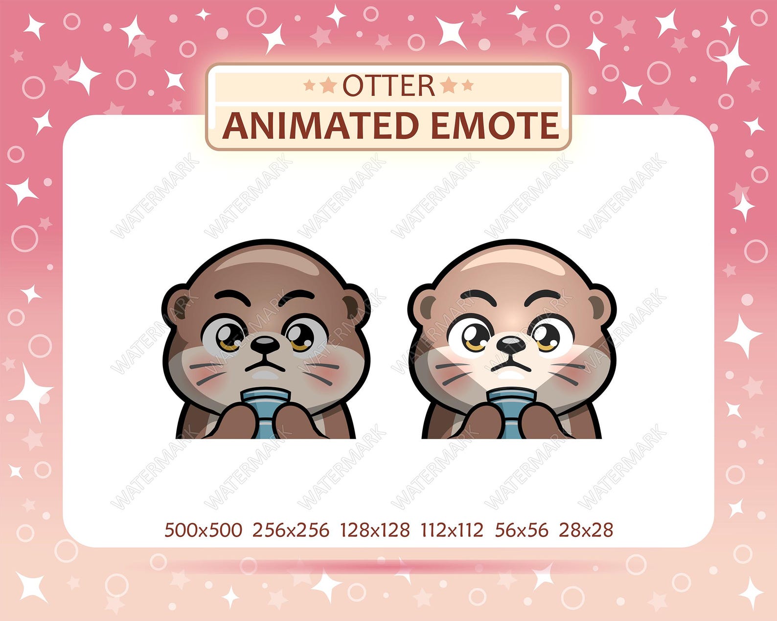 Animated Emote Otter Flashlight Face, Twitch Emote, Discord Emote, GIF ...
