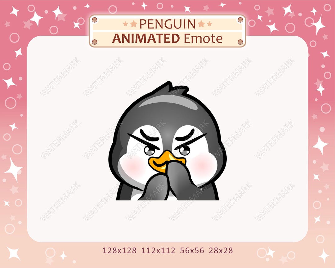 Animated Penguin Emote / Evil Plan / Scheming Face Emote / Evil Penguin ...