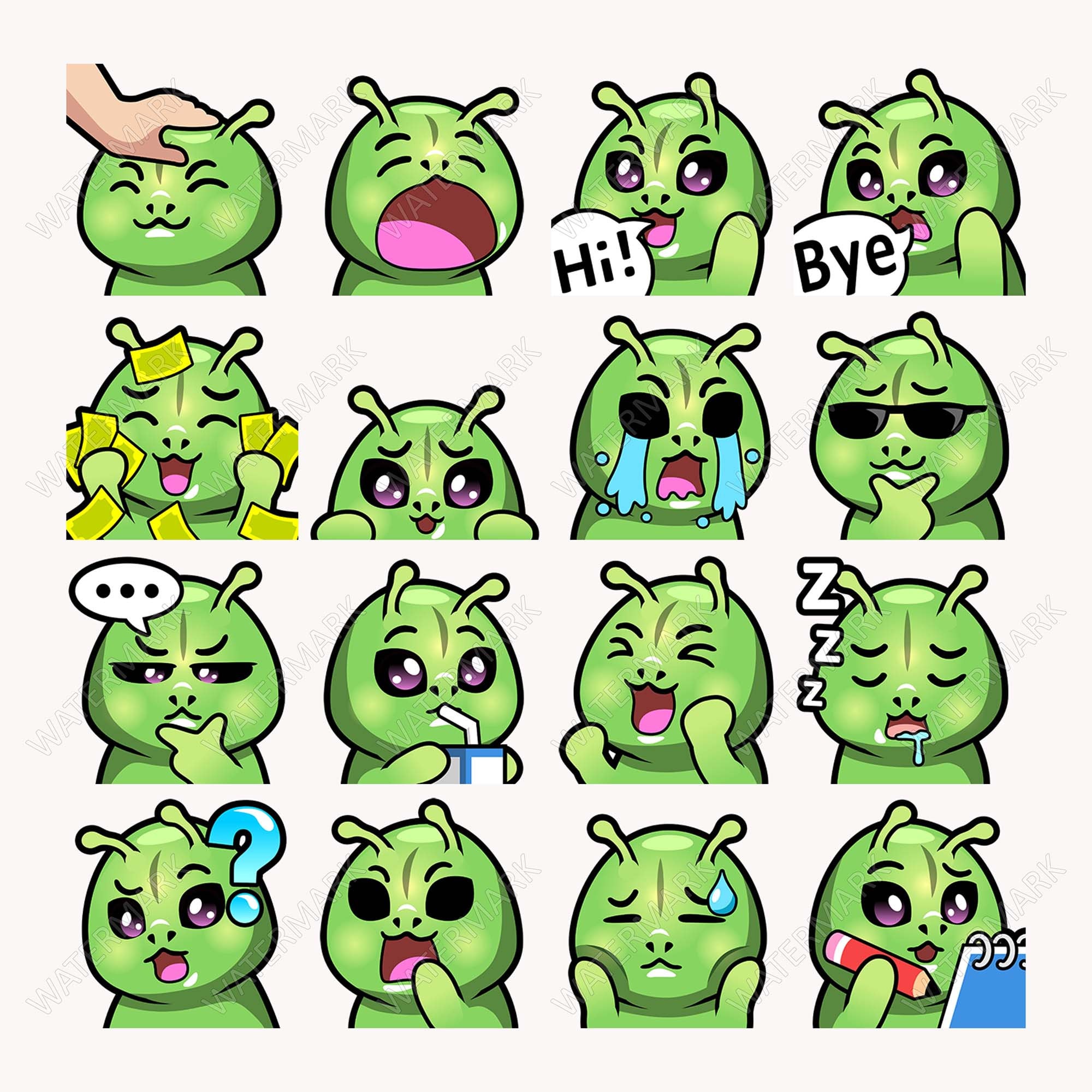 Alien Emotes X 46 for Twitch & Discord Emote | Alien Twitch Emote Pack ...