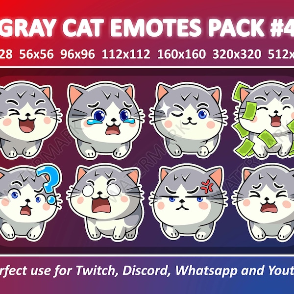 Discord Cat Emoji Pack - Etsy