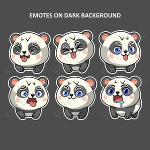Panda Emotes Pack #6 / Emotes for Twitch Emote, Discord Emote, and ...