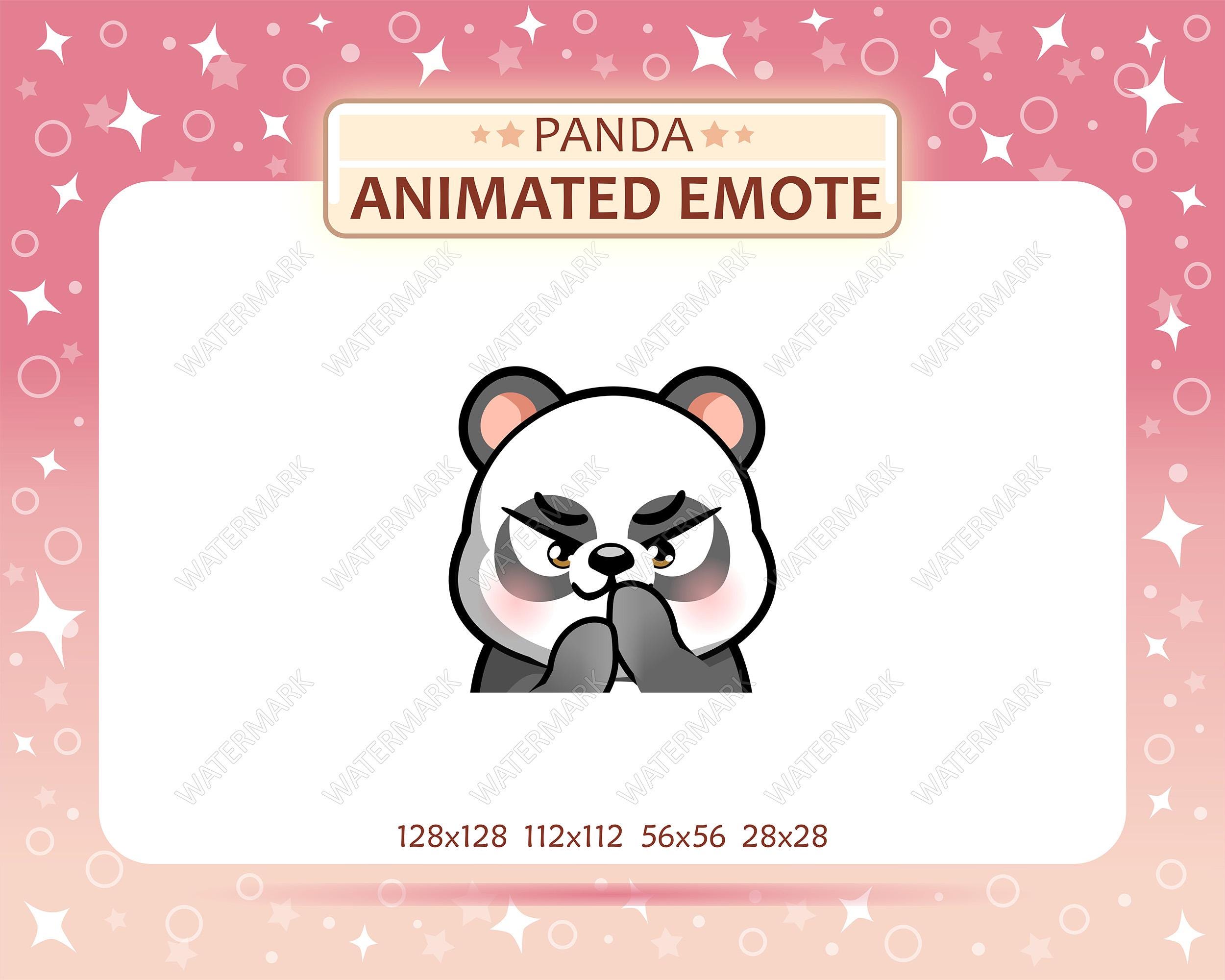 Animated Emote Panda Evil Plan Emote / Scheming Face Emote | Twitch and ...