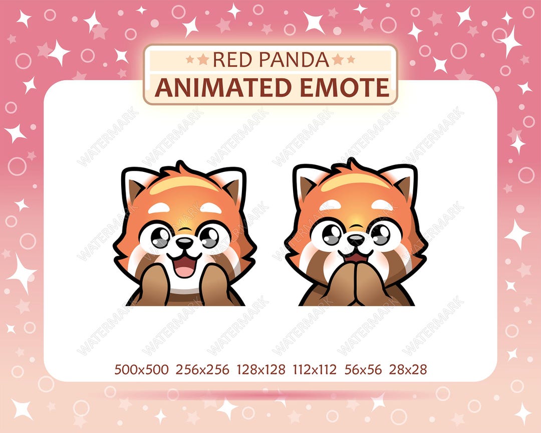 Animated Red Panda Emote, Clapping His Hand Emote, Twitch Emote ...
