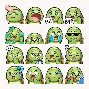 Turtle Emotes X 46 for Twitch and Discord Emote | Turtle Twitch Emote ...