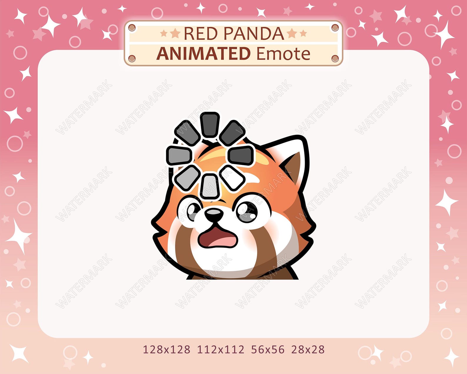 Animated Red Panda Emote / Loading Sign Emote / Confused Emote - Emote ...