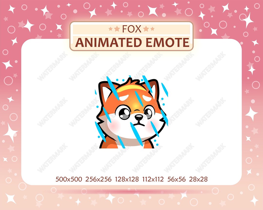 Animated Emote Sad Fox in Rain | Twitch and Discord | Ready to Use - Etsy