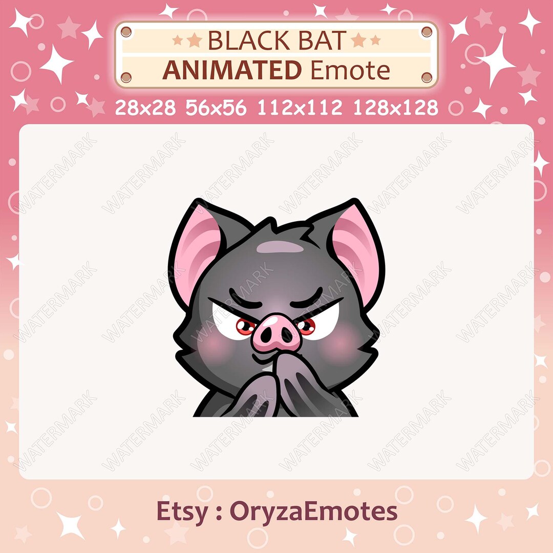 Animated Emote Bat Evil Plan Emote / Twitch & Discord Scheming Face ...