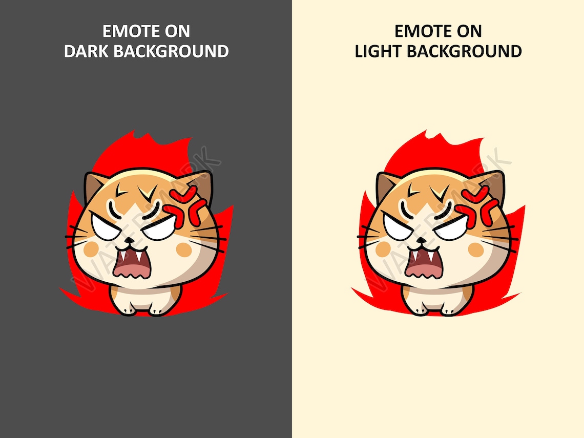 Angry Cat Animated Emote for Twitch, Discord, and Youtube / Animated ...