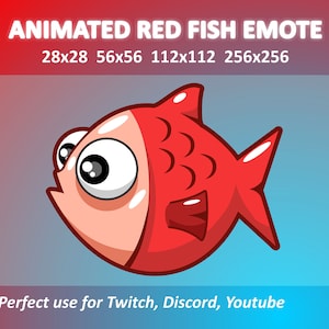 Red Fish Animated Emote for Twitch, Discord, and Youtube / Animated ...