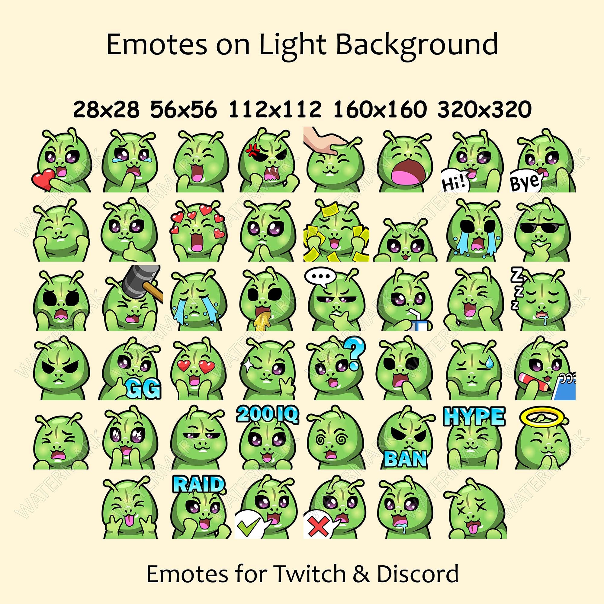 Alien Emotes X 46 for Twitch & Discord Emote | Alien Twitch Emote Pack ...