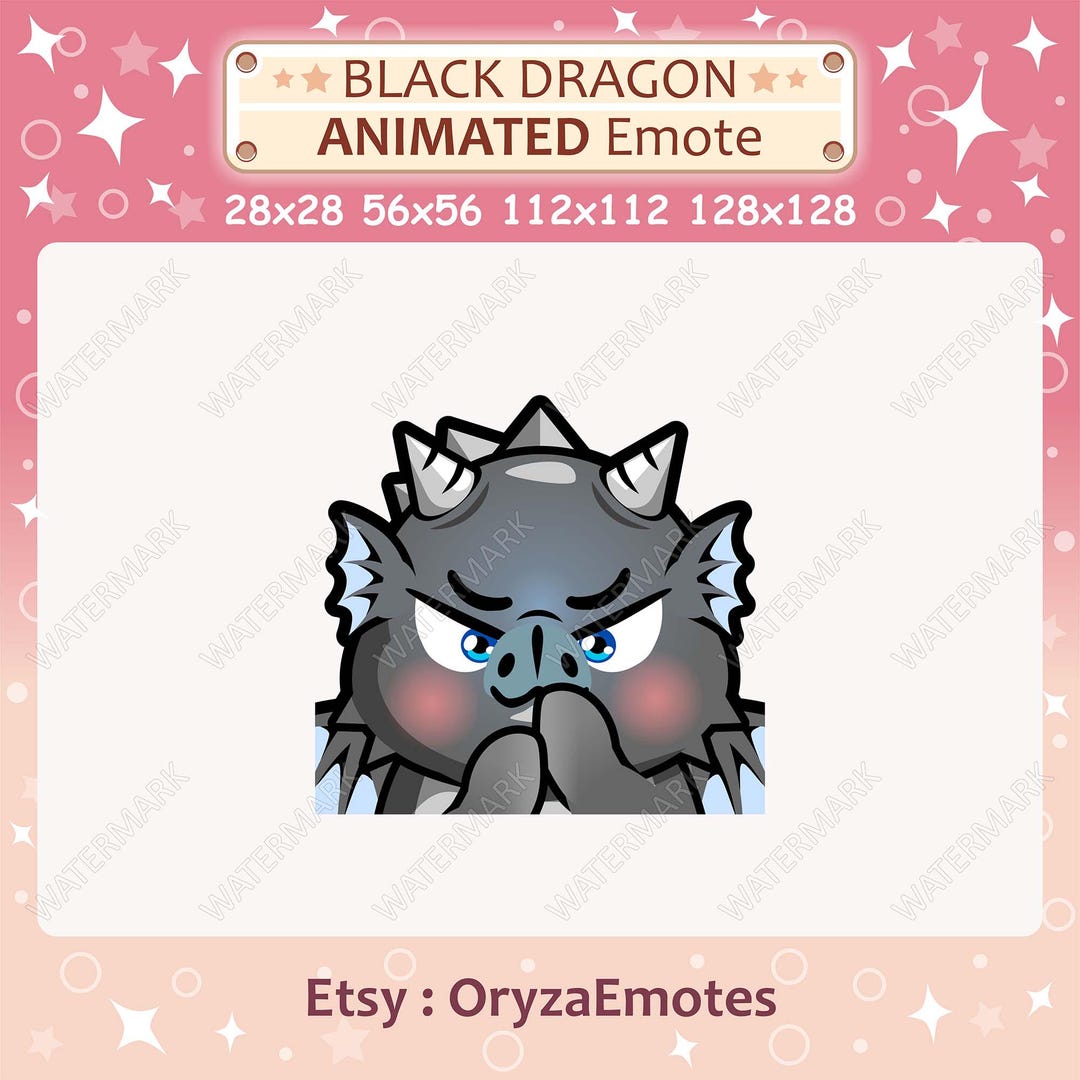 Animated Emote Black Dragon Evil Plan Emote / Twitch & Discord Scheming ...