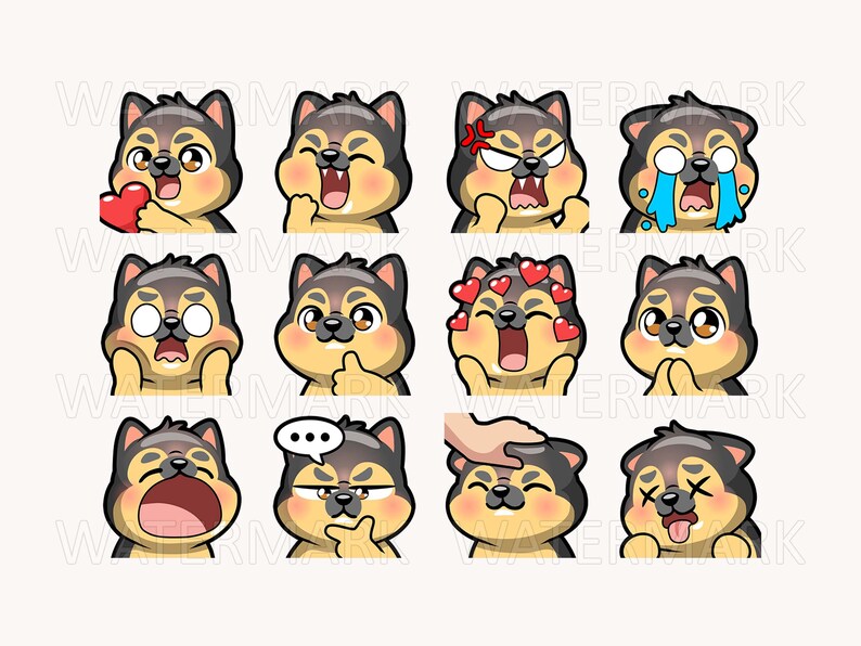 German Shepherd Dog Emotes X 46 for Twitch & Discord German - Etsy