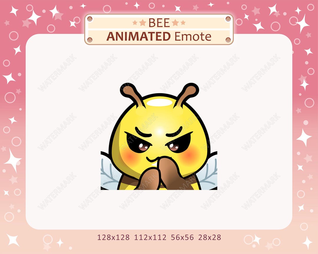Animated Bee Emote / Evil Plan Emote / Scheming Face Emote / Evil Bee ...
