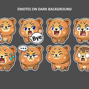 Cute Bear Emotes Pack #3 / Emotes for Twitch Emote, Discord Emote, and ...