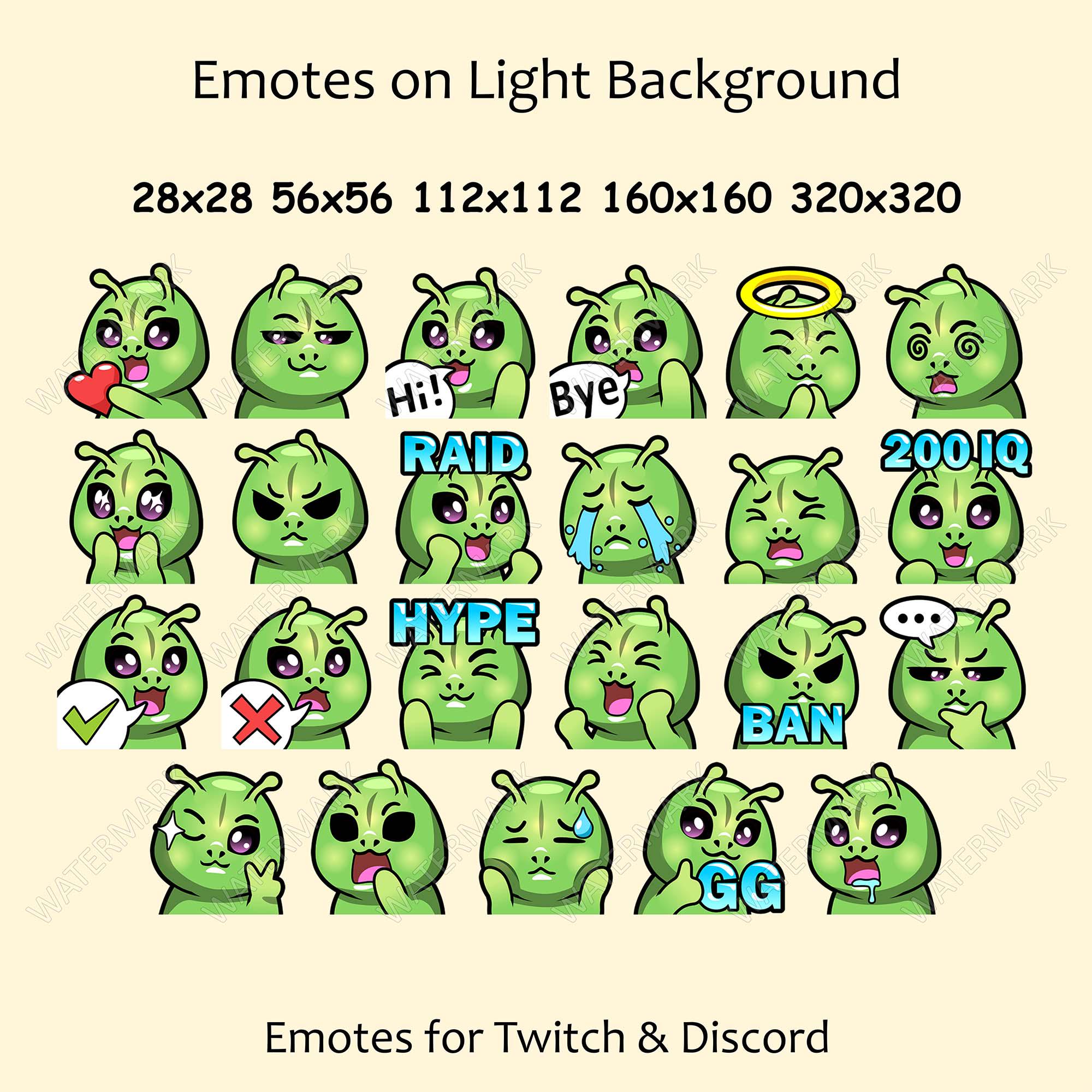 Alien Emotes X 23 Pack 2 for Twitch & Discord Emote | Alien Twitch ...