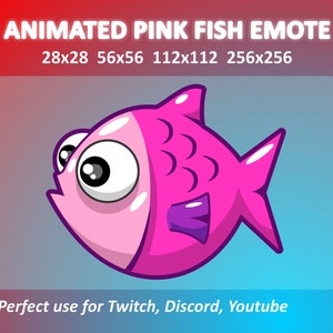 Pink Fish Animated Emote for Twitch, Discord, and Youtube / Animated ...