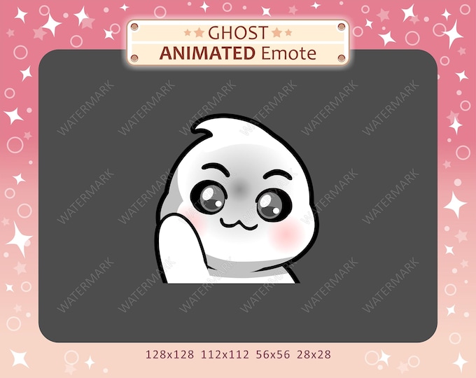Animated Ghost Emote / Waving Hello Emote / Hi Emote | Twitch and ...