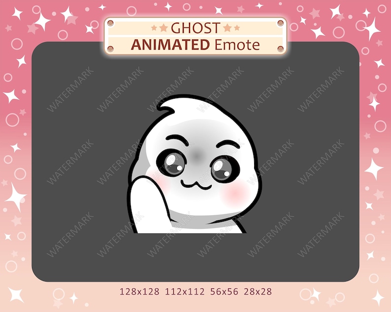 Animated Ghost Emote / Waving Emote / Hello Emote / Hi or Bye Emote ...