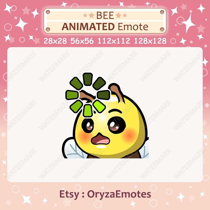 Animated Emote Bee Loading Sign Emote, Bee Confused Emote / Twitch ...