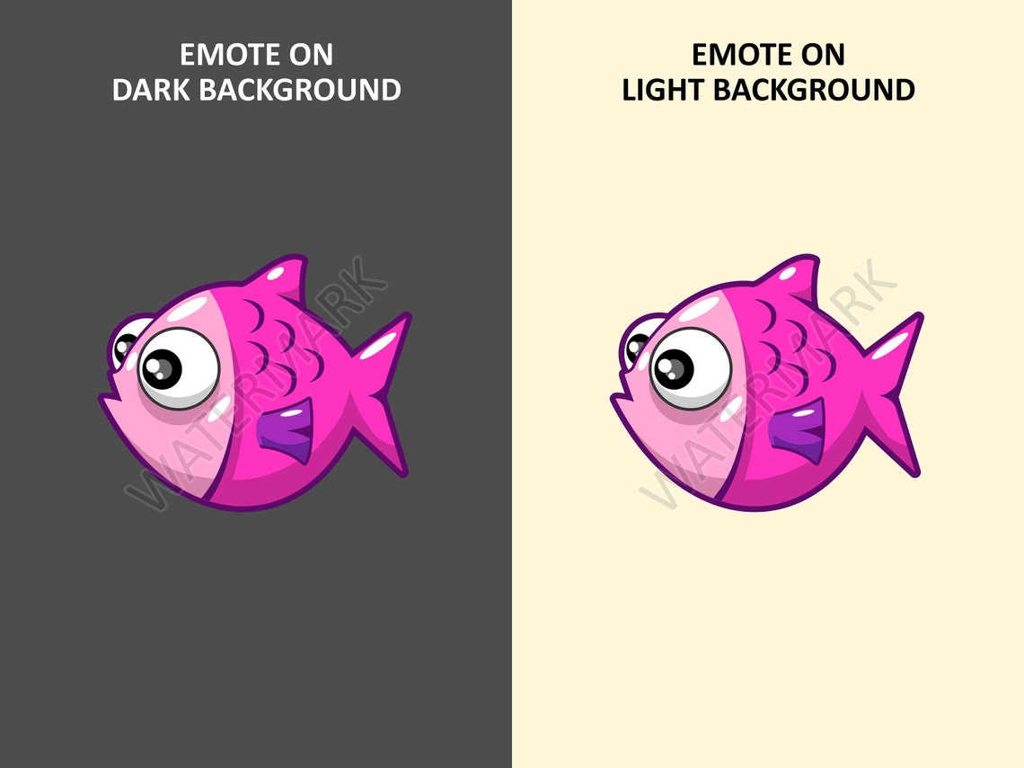 Pink Fish Animated Emote for Twitch, Discord, and Youtube / Animated ...