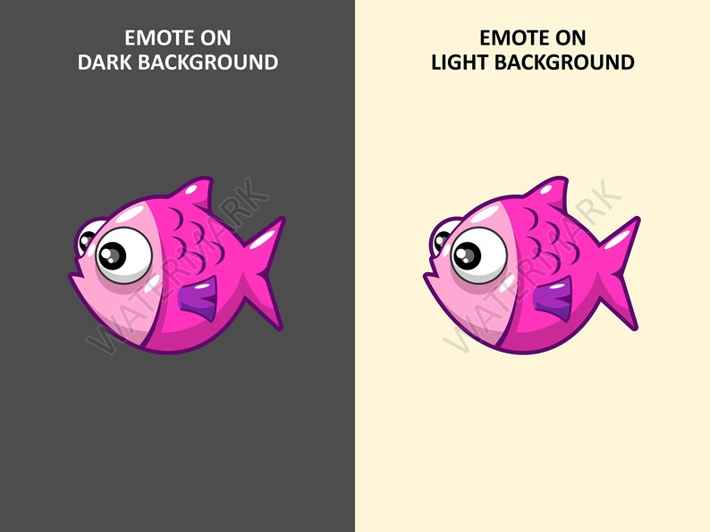 Pink Fish Animated Emote for Twitch, Discord, and Youtube / Animated ...