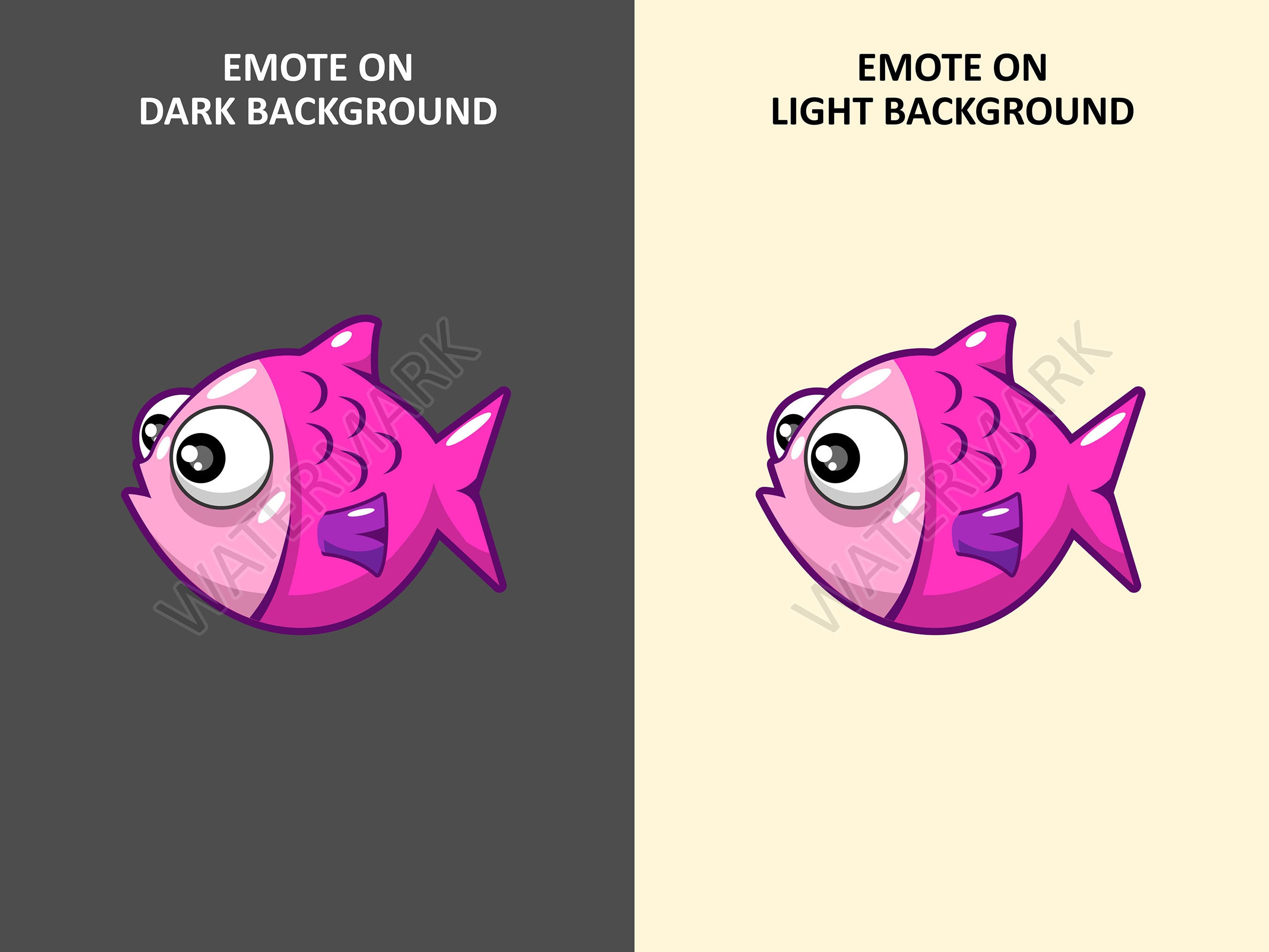 Pink Fish Animated Emote for Twitch, Discord, and Youtube / Animated ...
