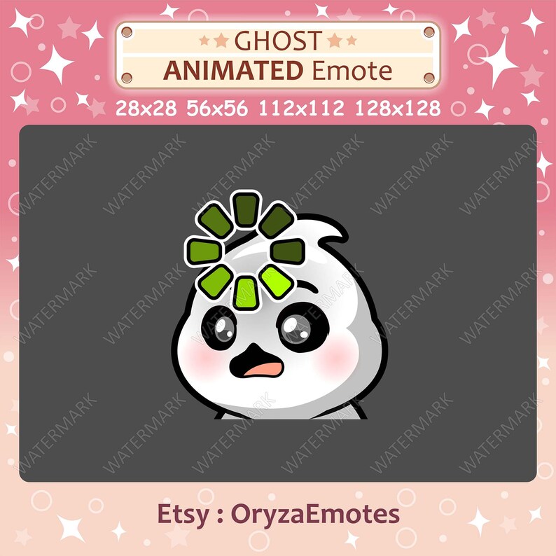 Animated Emote Ghost Loading Sign Emote / Ghost Confused Emote / Twitch ...