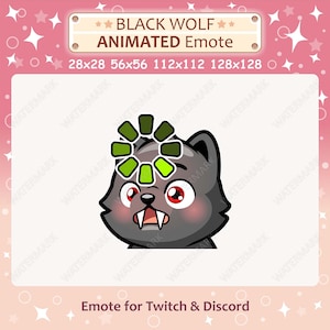 Animated Black Wolf Emote: Loading Emote - Etsy