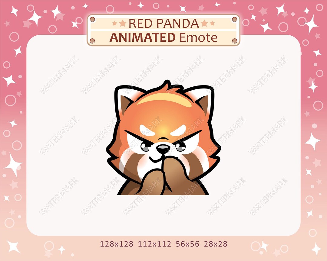 Animated Red Panda Emote / Evil Plan / Scheming Face / Evil Red Panda ...