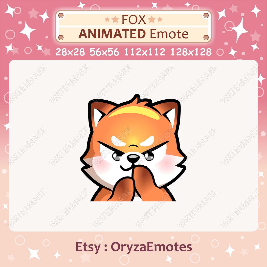 Animated Emote Fox Evil Plan Emote / Twitch & Discord Evil Red Fox ...